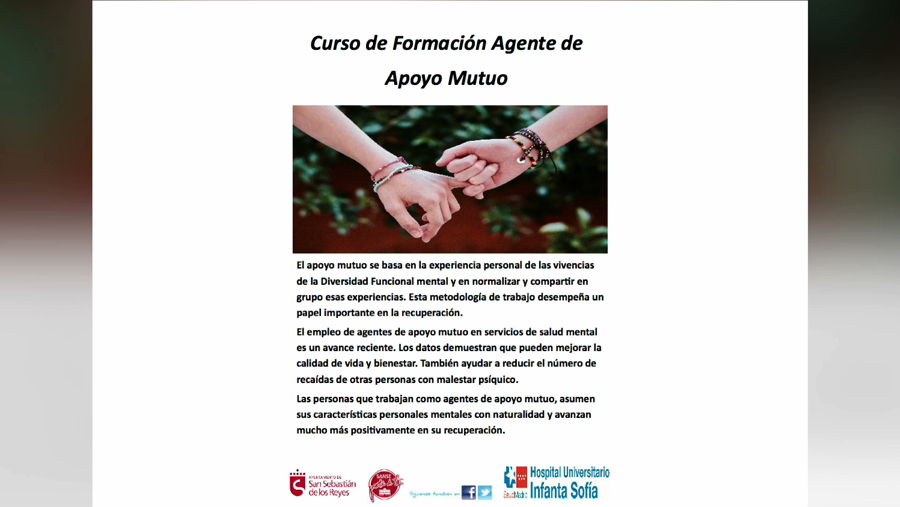 El curso de Apoyo Mutuo para la salud mental se inicia tras el éxito de su primera edición ...